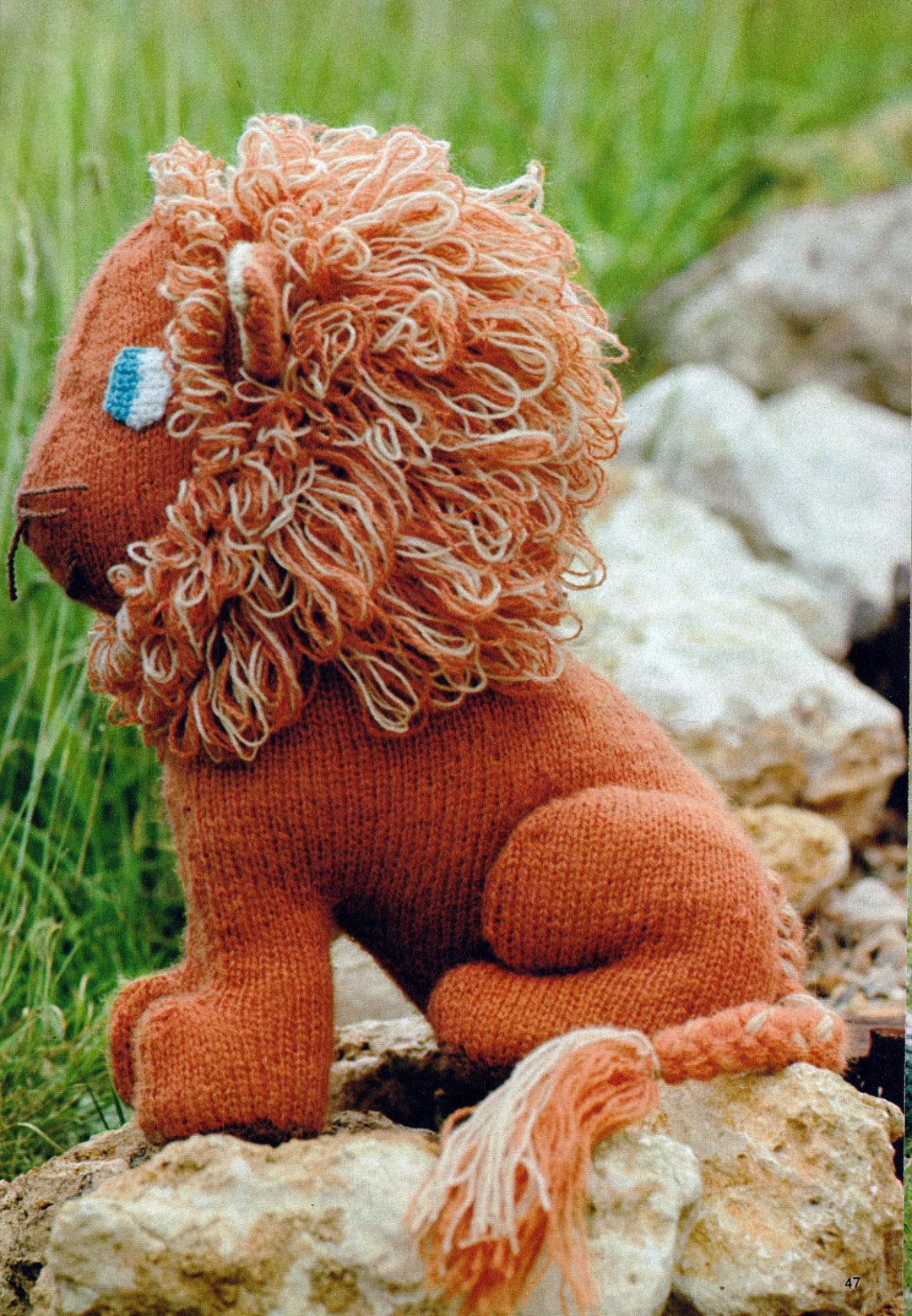 PATTERN Knit Lion Toy Vintage PDF PATTERN - Etsy