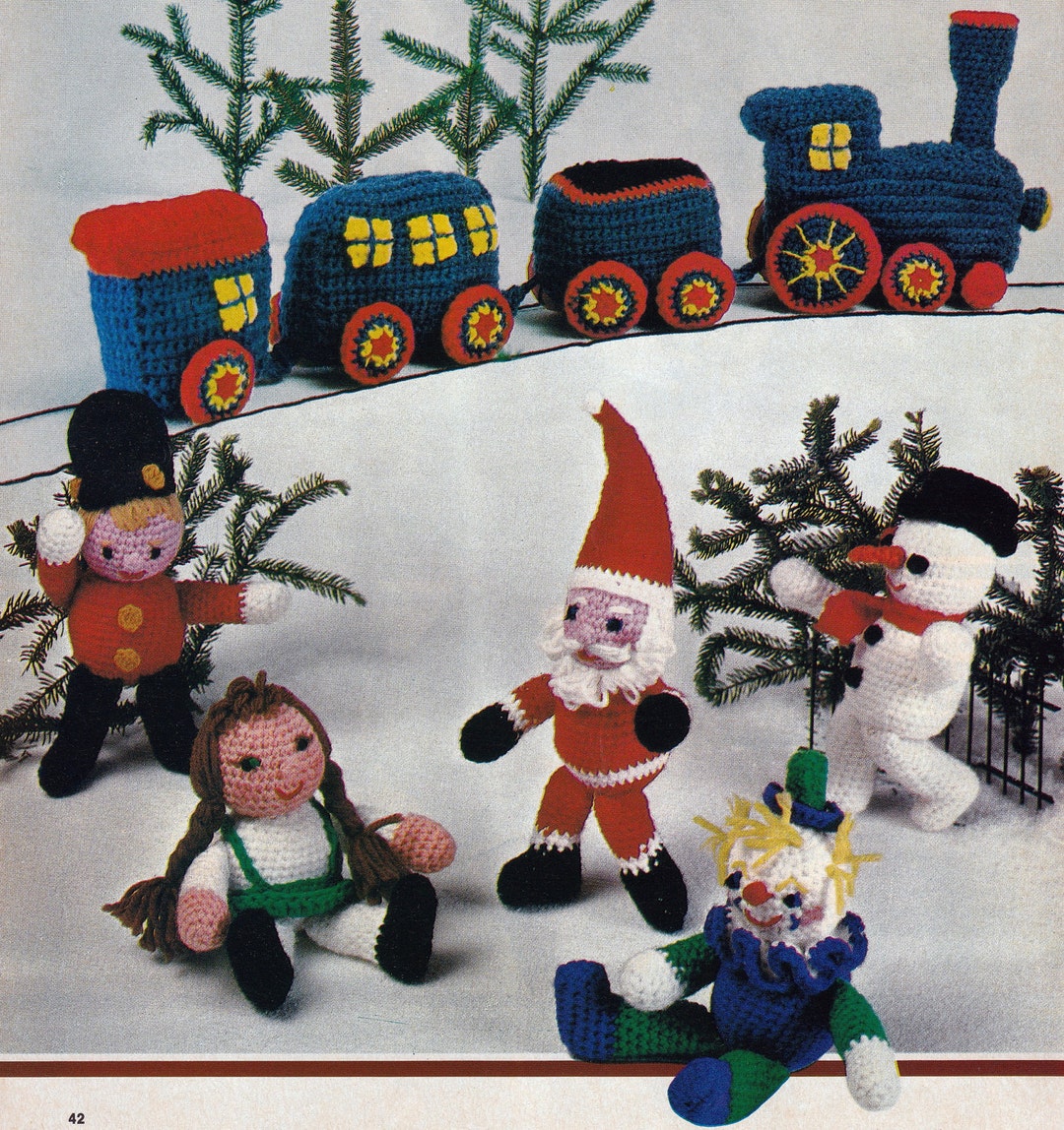 Crochet Toy Train and Christmas Dolls Vintage Crocheting PDF PATTERN ...