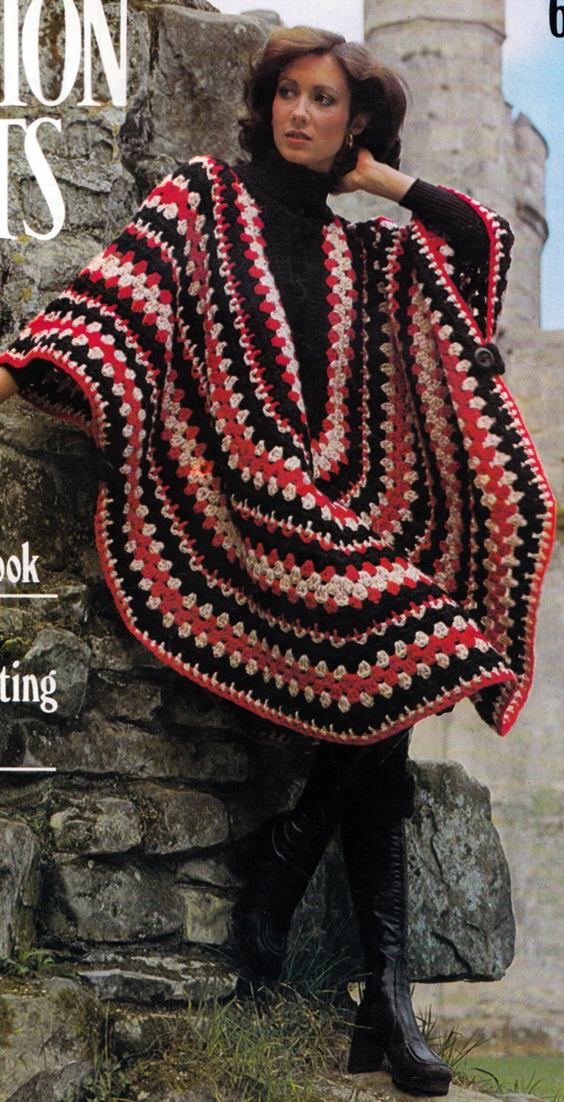 PATTERN Crochet Poncho 1970's United Kingdom Vintage PDF PATTERN - Etsy