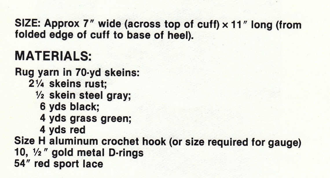 PATTERN Crochet Christmas Hiking Boot Stocking Vintage PDF PATTERN - Etsy
