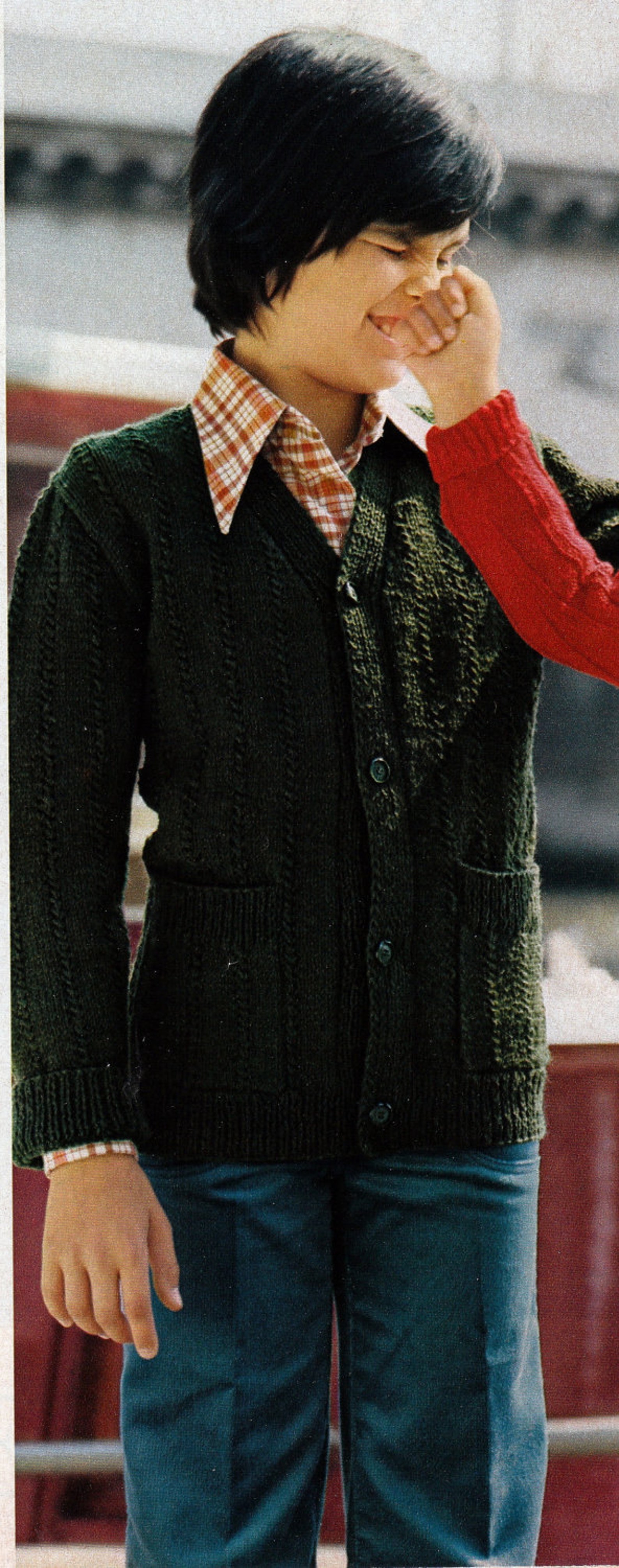 PATTERN Knit Boys Cardigan 1970's Vintage PDF PATTERN - Etsy