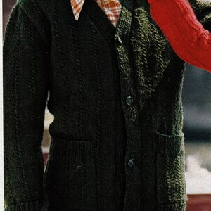 PATTERN Knit Boys Cardigan 1970's Vintage PDF PATTERN - Etsy