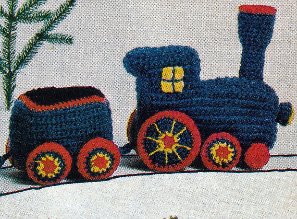 Crochet Toy Train and Christmas Dolls Vintage Crocheting PDF PATTERN ...