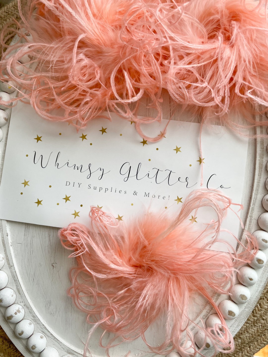 Flamingo Pink Feather Poof Maribou Satin Bloom Singed Flower Burned ...