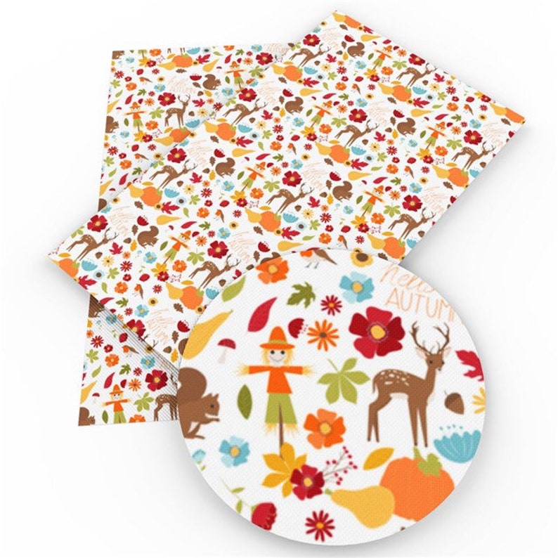 Hello Autumn Woodland Denim Character Toddler Printed Leather - Etsy