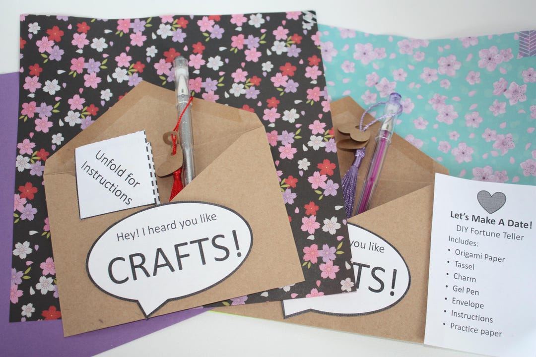 Let's Make A Date! Couple's Craft Kit, Origami Fortune Teller, Build a ...