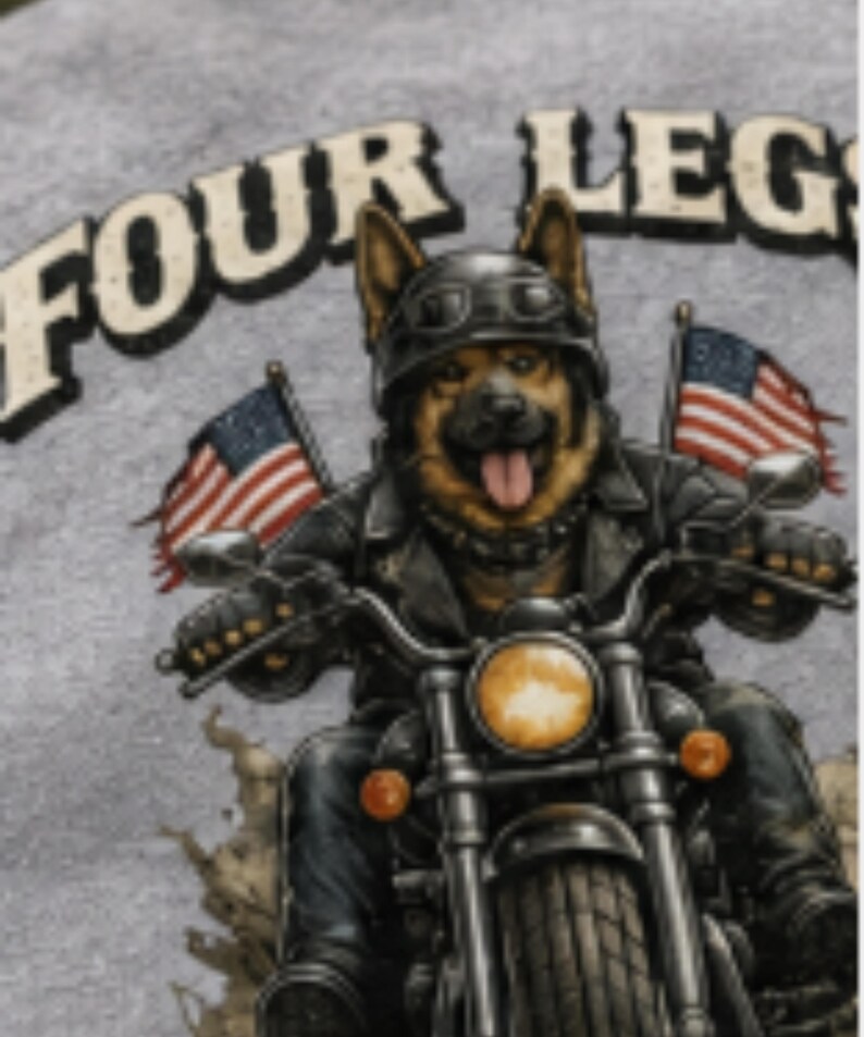 German Shepherd Biker Shirt, Four Legs Two Wheels Motorcycle Tee - Etsy