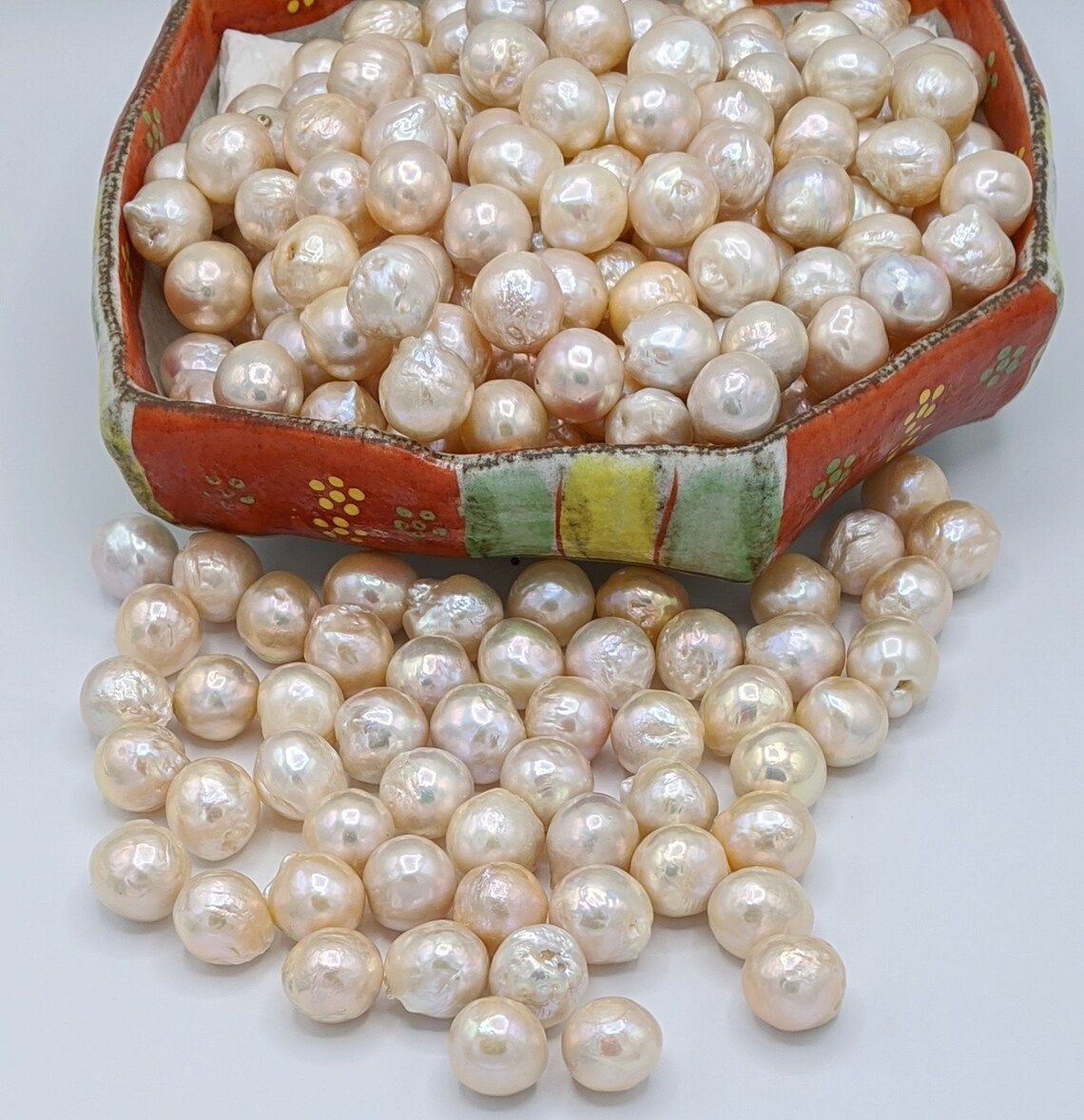 Loose Freshwater Pearls 14 Mm X 13 Mm - High Luster Large Baroque Pearl ...