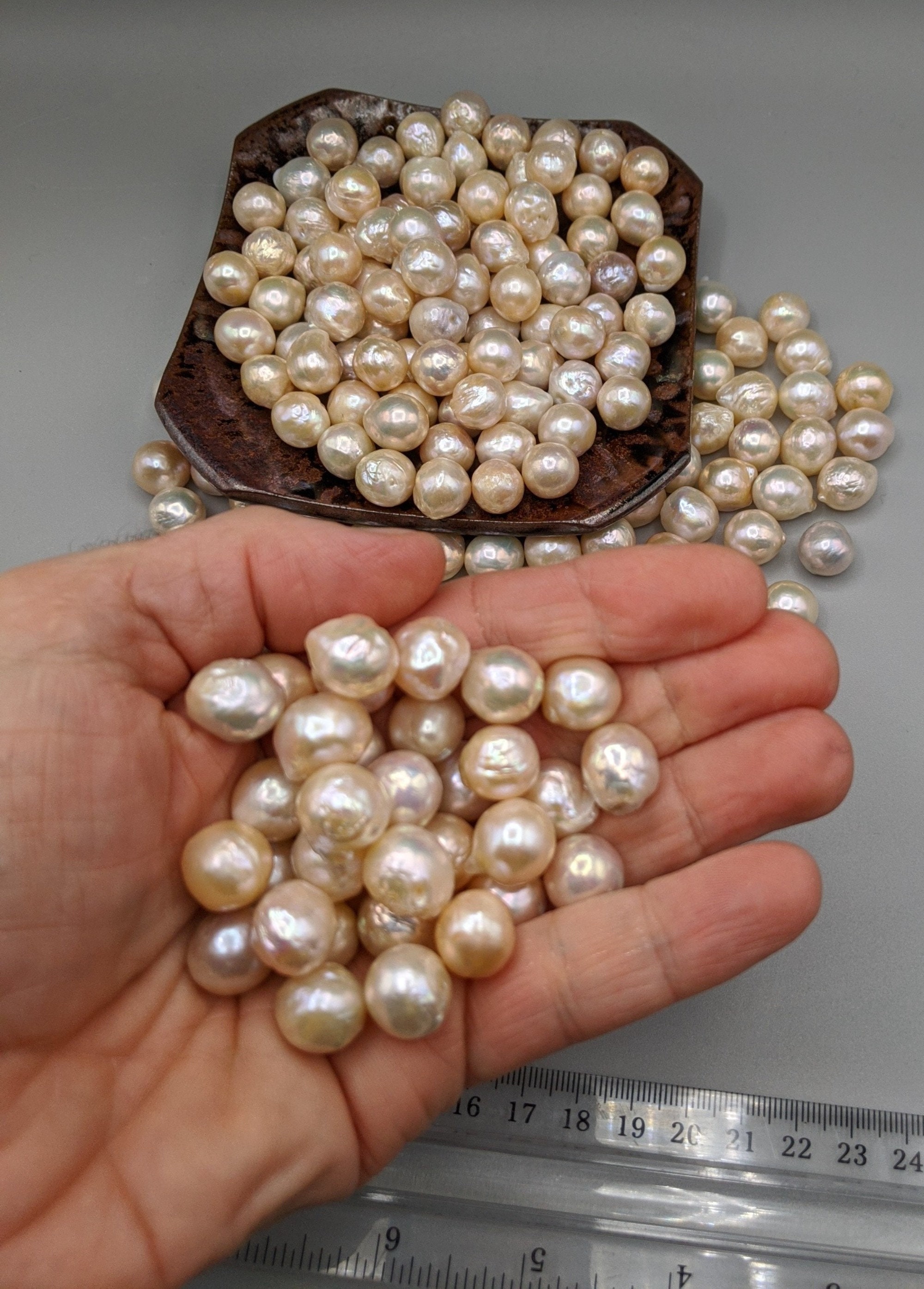 Large Freshwater Loose Pearl 12 Mm X 12 Mm - High Luster Very Baroque ...