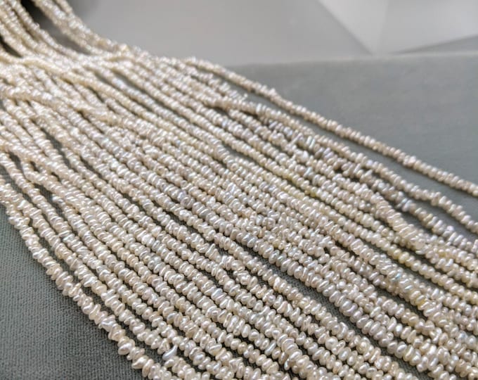 Keshi Pearls - Japanese Akoya Natural Color - 16 or 7 Inch Strand Size ...