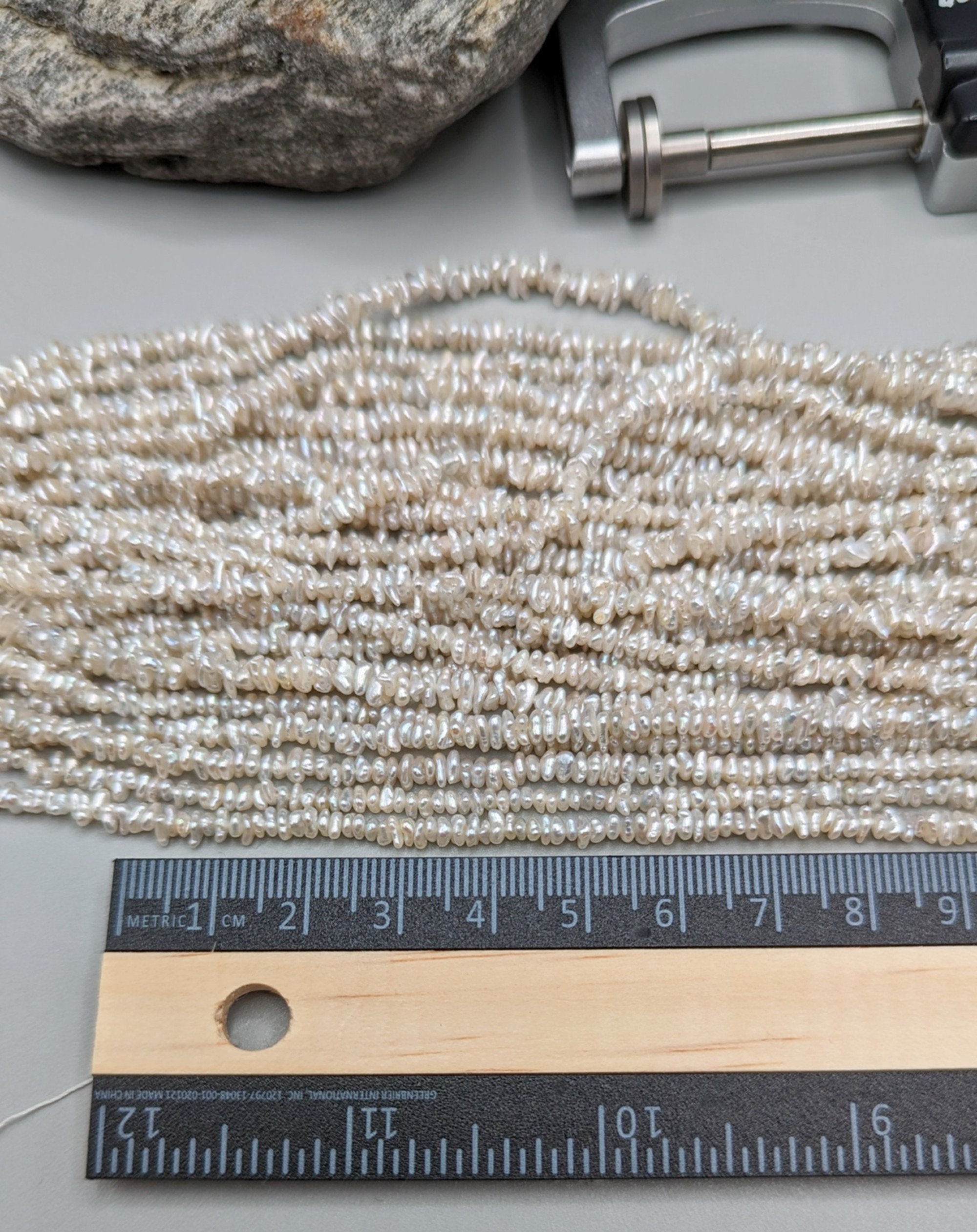 Keshi Pearls - Seed Pearls - Japanese Akoya Saltwater Keshi - Flat ...