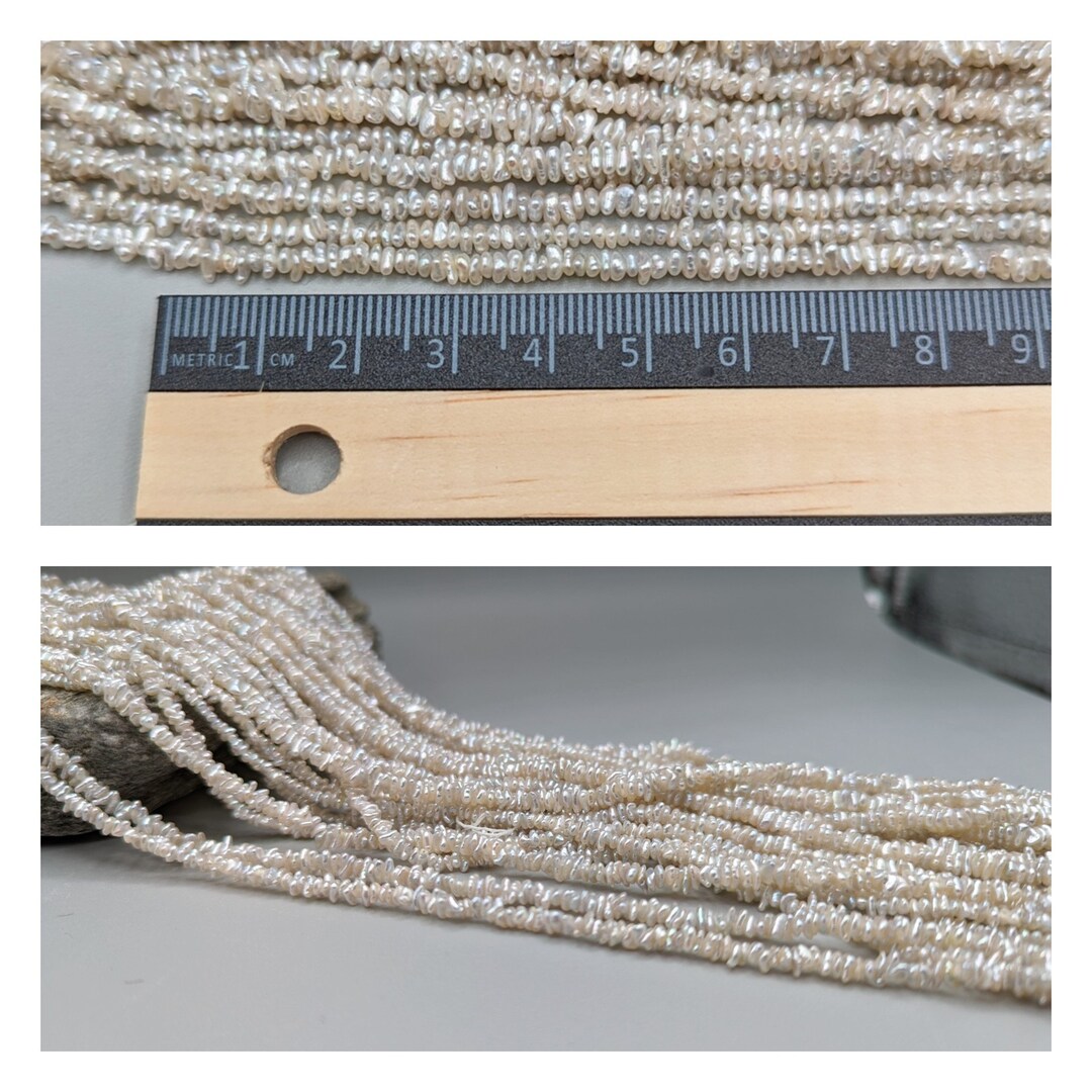 Keshi Pearls Seed Pearls Japanese Akoya Saltwater Keshi Flat Shaped ...