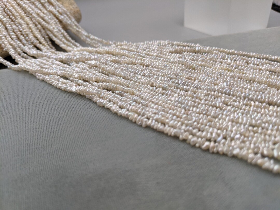 Keshi Pearls - Japanese Akoya Natural Color - 16 or 7 Inch Strand Size ...