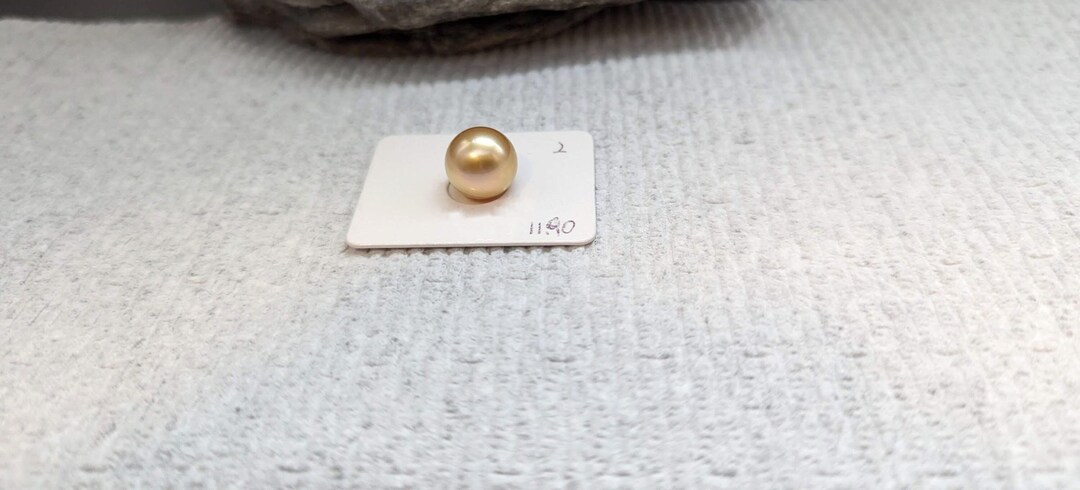 Larger Round Golden South Sea Pearl Undrilled for Custom Jewelry Making ...