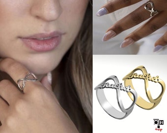 Infinity Name Ring - Etsy