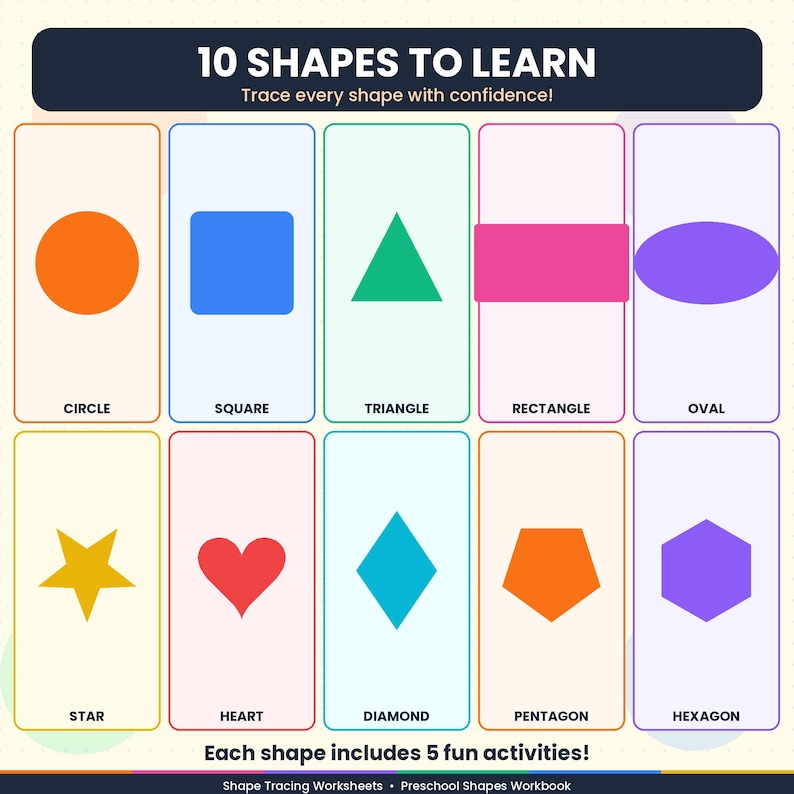 Find the Shapes Worksheets | Preschool Shape Recognition Activity ...