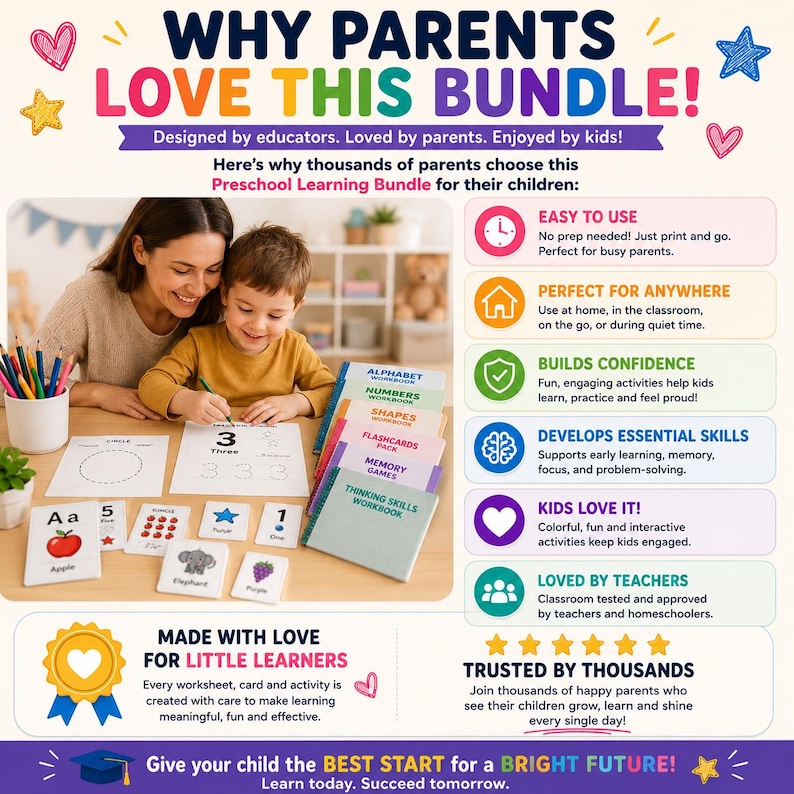 Preschool Learning System | Kindergarten Readiness Activities (digital ...