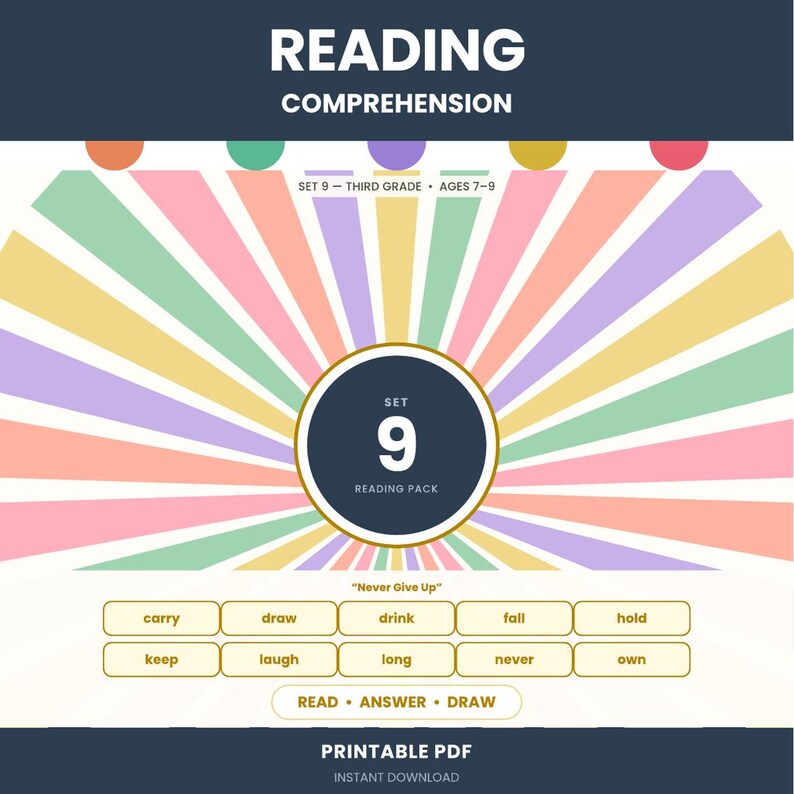 Reading Comprehension Pack | Third Grade Sight Words, Story Activities ...