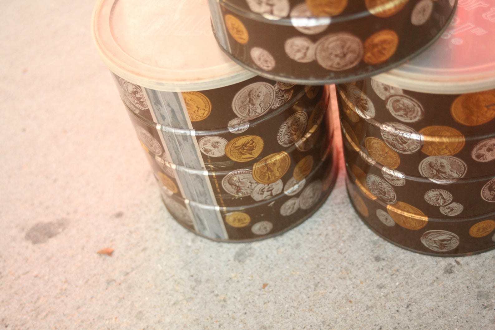 Vintage Coffee Coin Motif Tins Vintage Collectible - Etsy