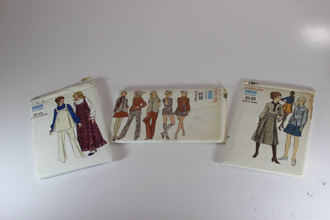 Set of 3, 1960s Vintage VOGUE Design Patterns No. 8101, 7811, 7862 ...