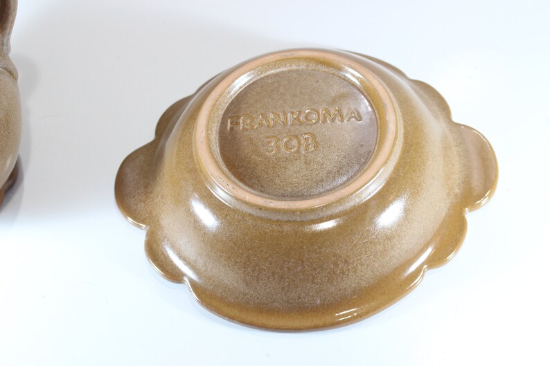 1970's Vintage Frankoma, Pitcher and Basin, Brown, Retro, Planter ...