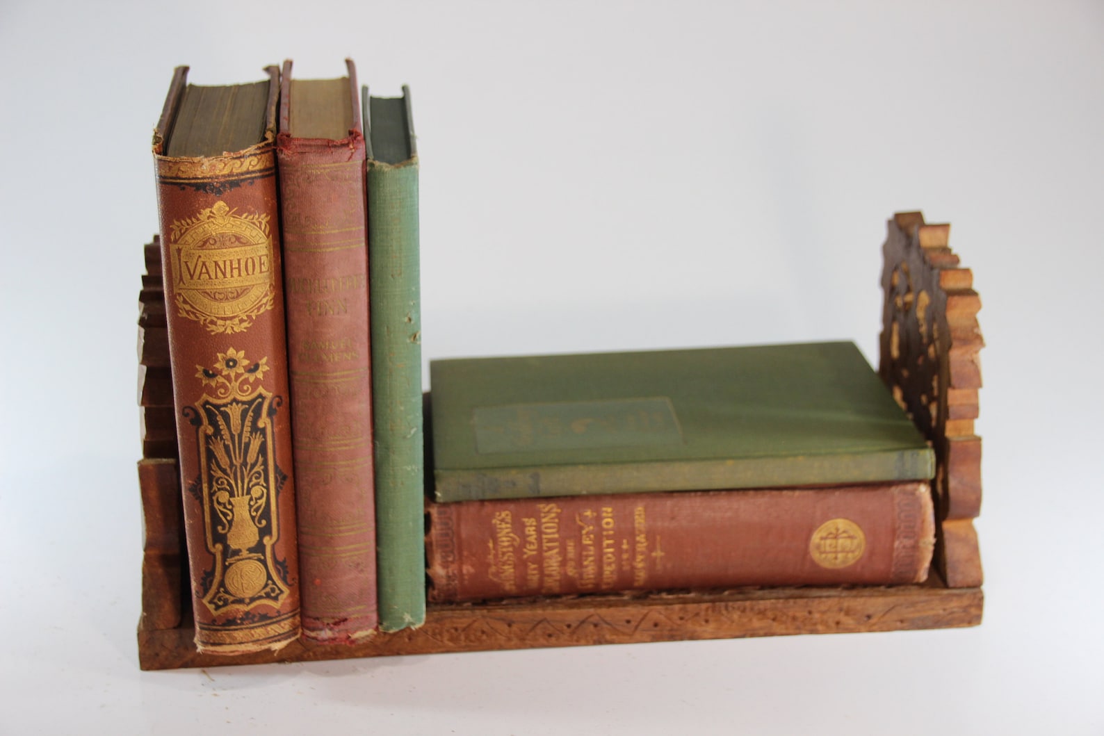 Vintage Tabletop Wood Shelf, Solid Wood, Shelf, Kitchen Shelf, Recipe ...