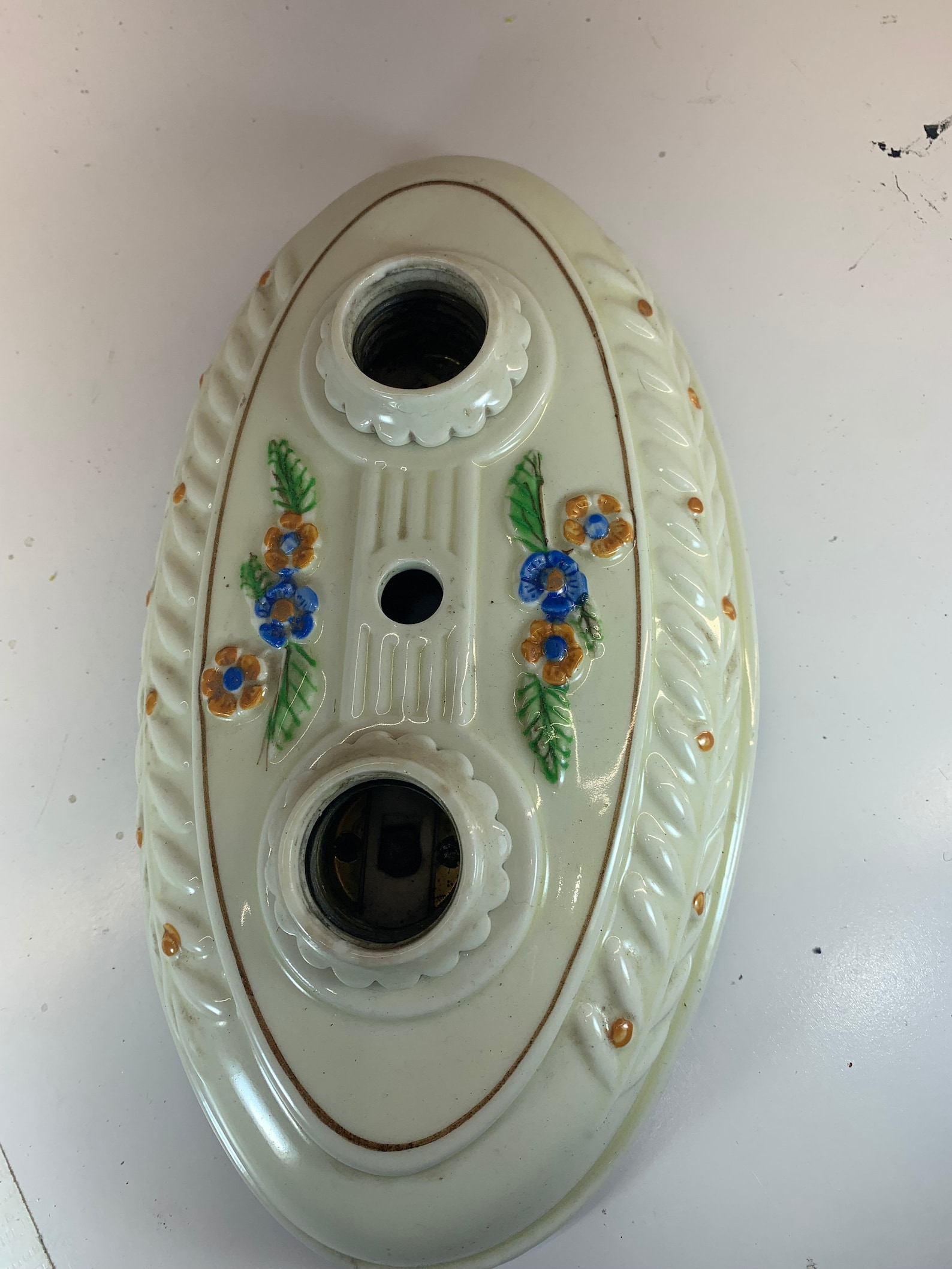 Vintage Porcelain Light Fixture Farmhouse Lighting Art Deco - Etsy