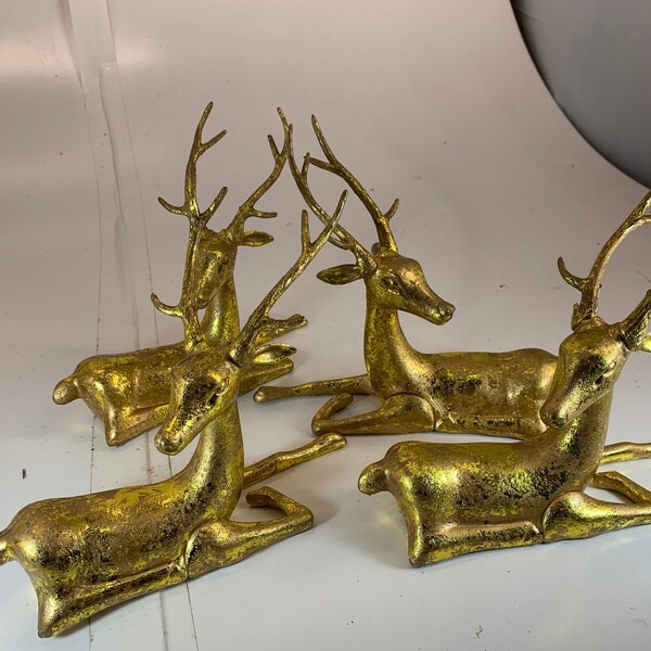Gold Reindeer - Etsy
