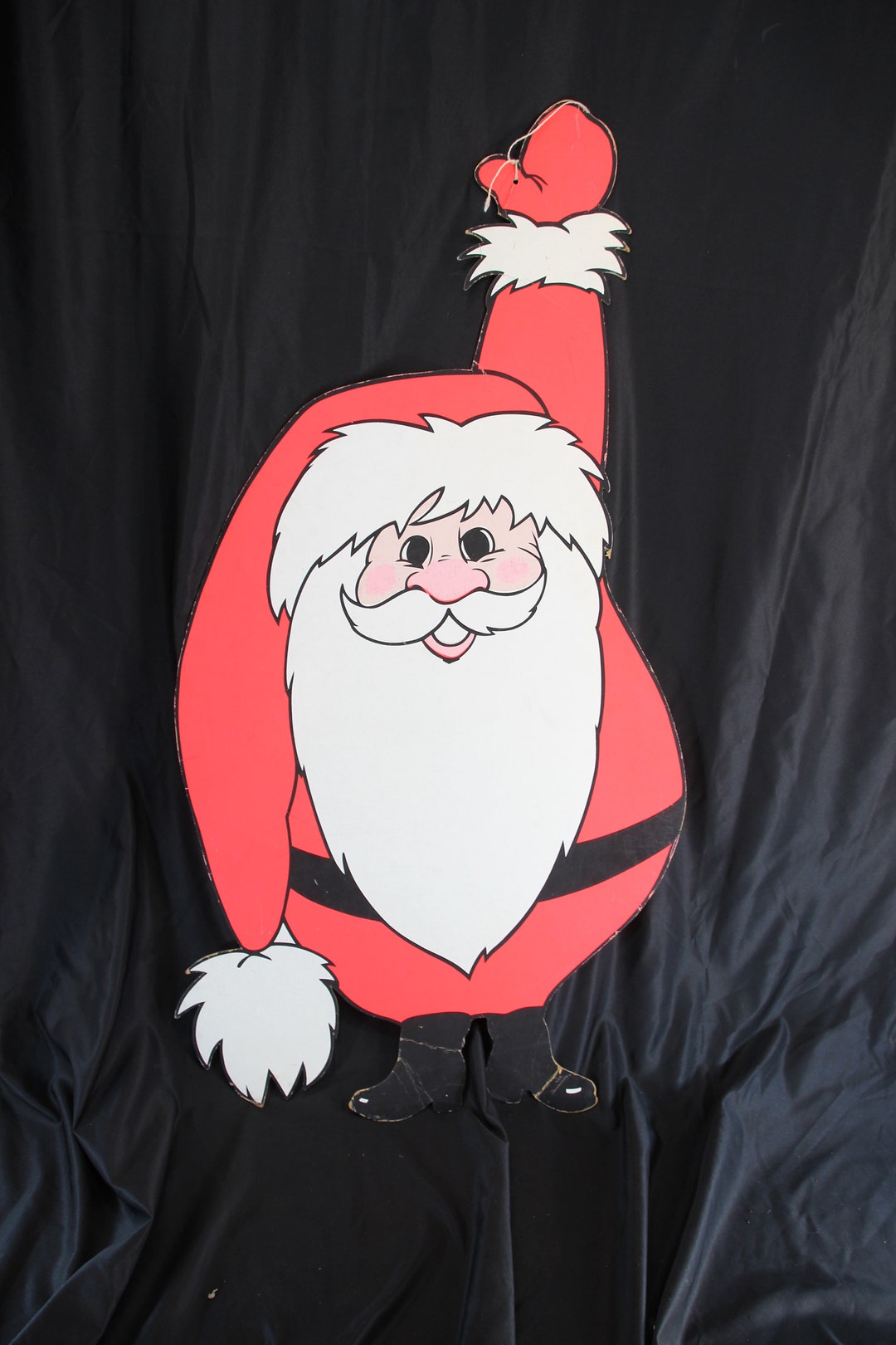 3 Foot Tall, Santa, Christmas, Wall Hanging, Paper Decor, Vintage ...