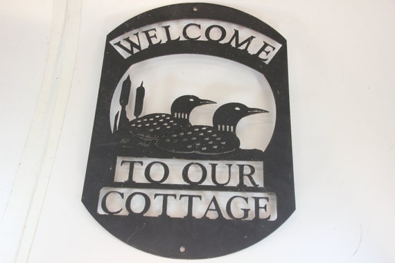 Vintage Cottage Sign Man Cave Metal Sign Loons Gift | Etsy