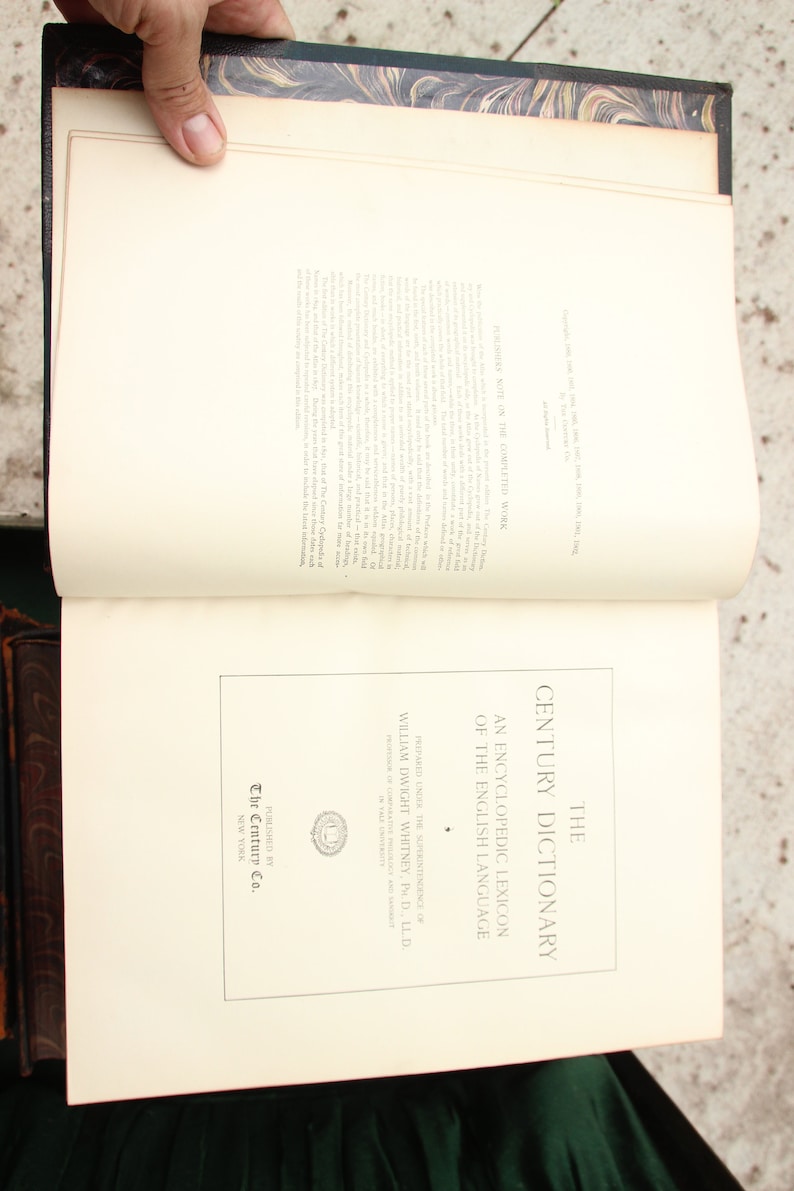 Vintage Century Dictionary, Cyclopedia, Reference Guide, Black Decor ...