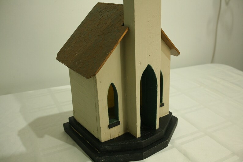 Antique Church, Folk Art, Handmade, Painted Church, Large Church, 1950s ...
