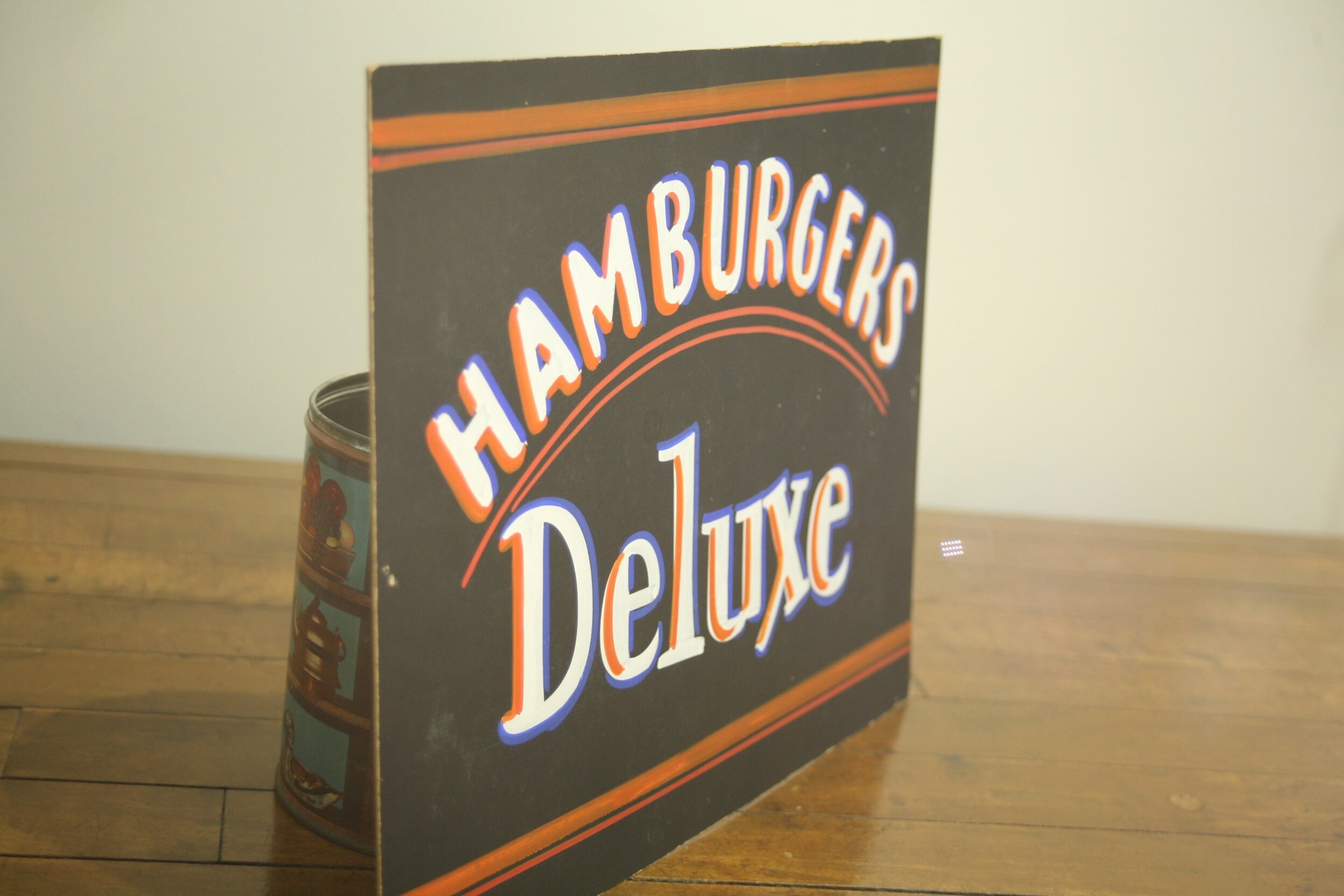 Vintage Hamburger Sign Poster 1940s Poster Cardboard | Etsy