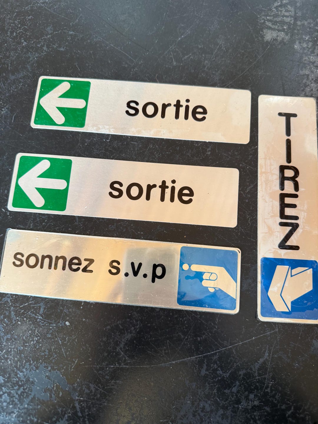 4 Small, Metal Italian Signs, Art Supply, Sticker Signs, Not Vintage ...