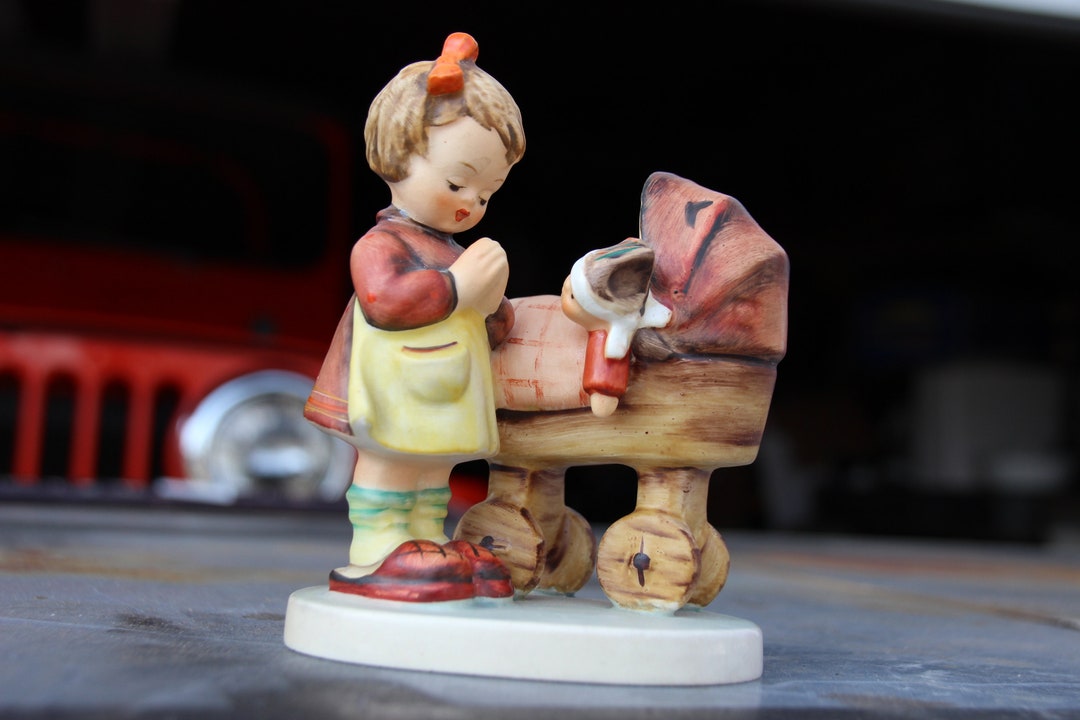 Vintage, Hummel Doll Mother, Spring Decor, Baby, Goebel, Germany, Detailed Figurines, Apple ...