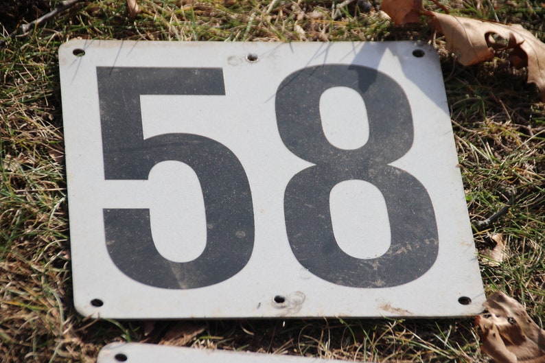 Set of 5 Vintage Railroad Signs Railroad Numbers | Etsy