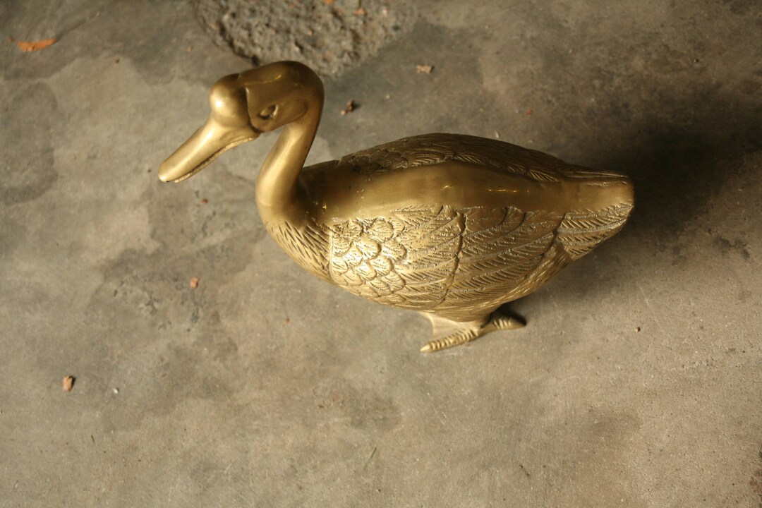 SALE - 7 Pound, Vintage Brass Goose, Nautical Decor, Retro, Mid Century ...