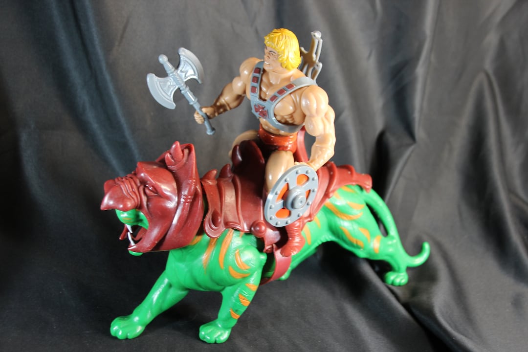 Complete, Battle Cat, Cringer, 1982, He Man, Soft Head, Vintage ...