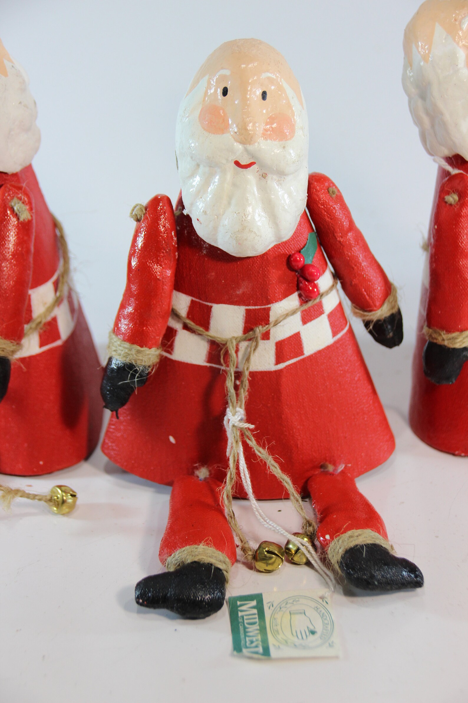 Set of 3 Papier-mache Santas' Santa Claus Christmas - Etsy