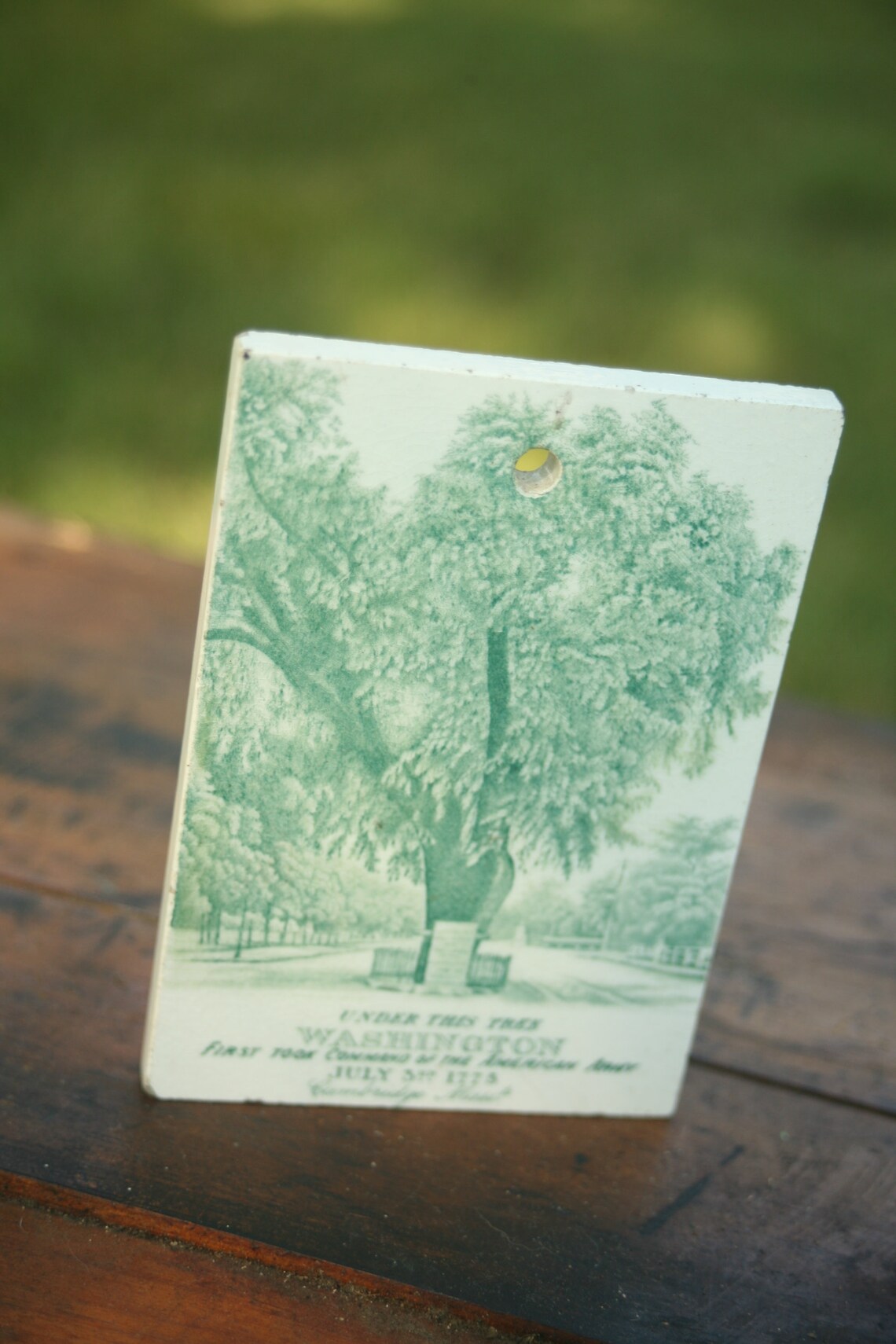 Antique, Wedgwood, Calendar Tile, Washington Tree, Cambridge, MA, 1899 ...