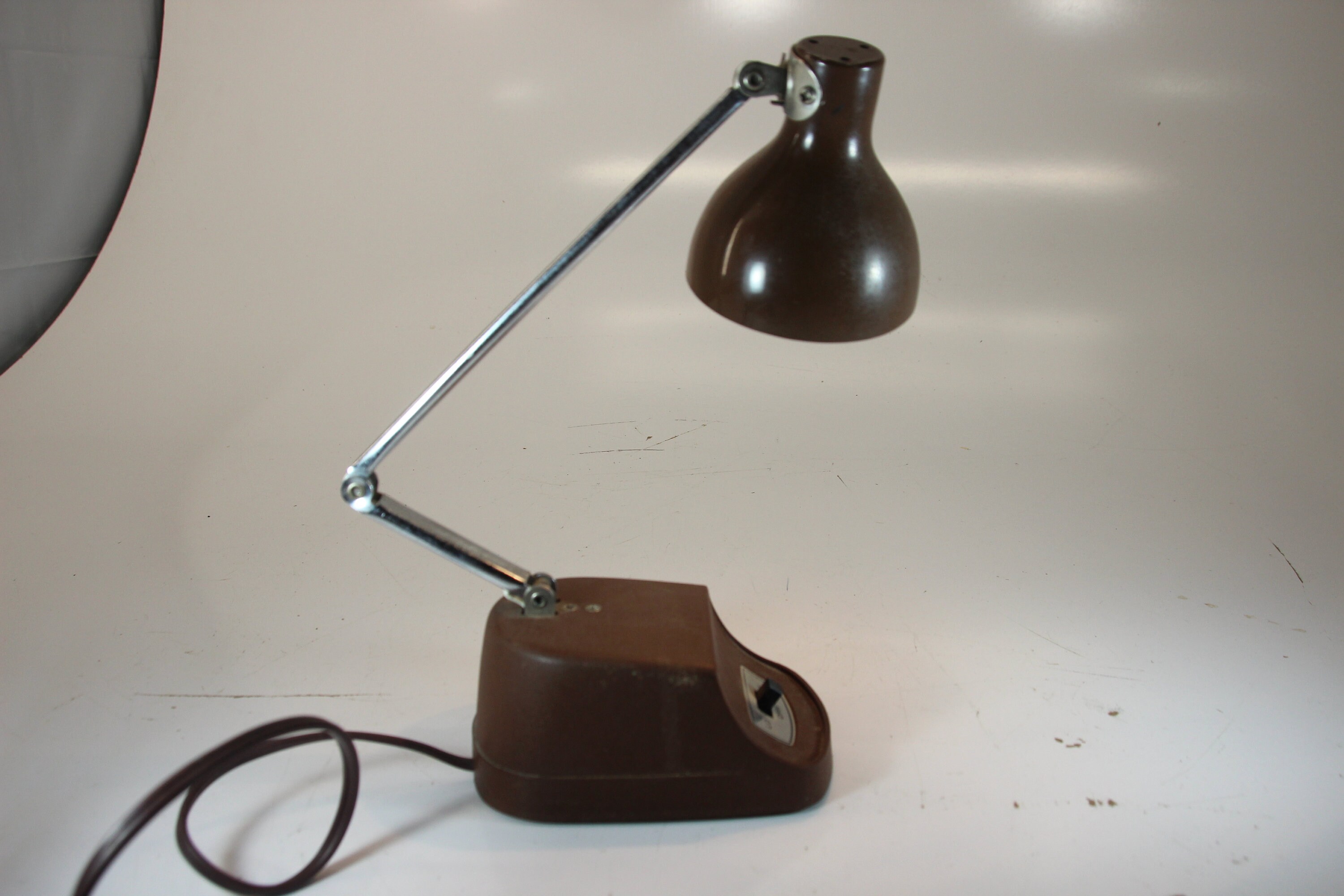 Vintage Desk Lamp Brown Desk Lamp Telescoping Lamp - Etsy UK