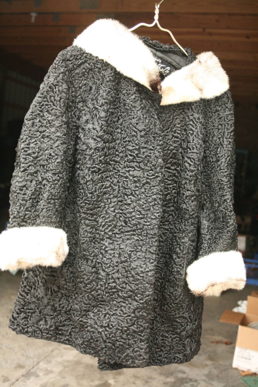SALE 1930s Alaskan Kurl Mohair Coat, Jacket With Fur Collar, Coat With ...