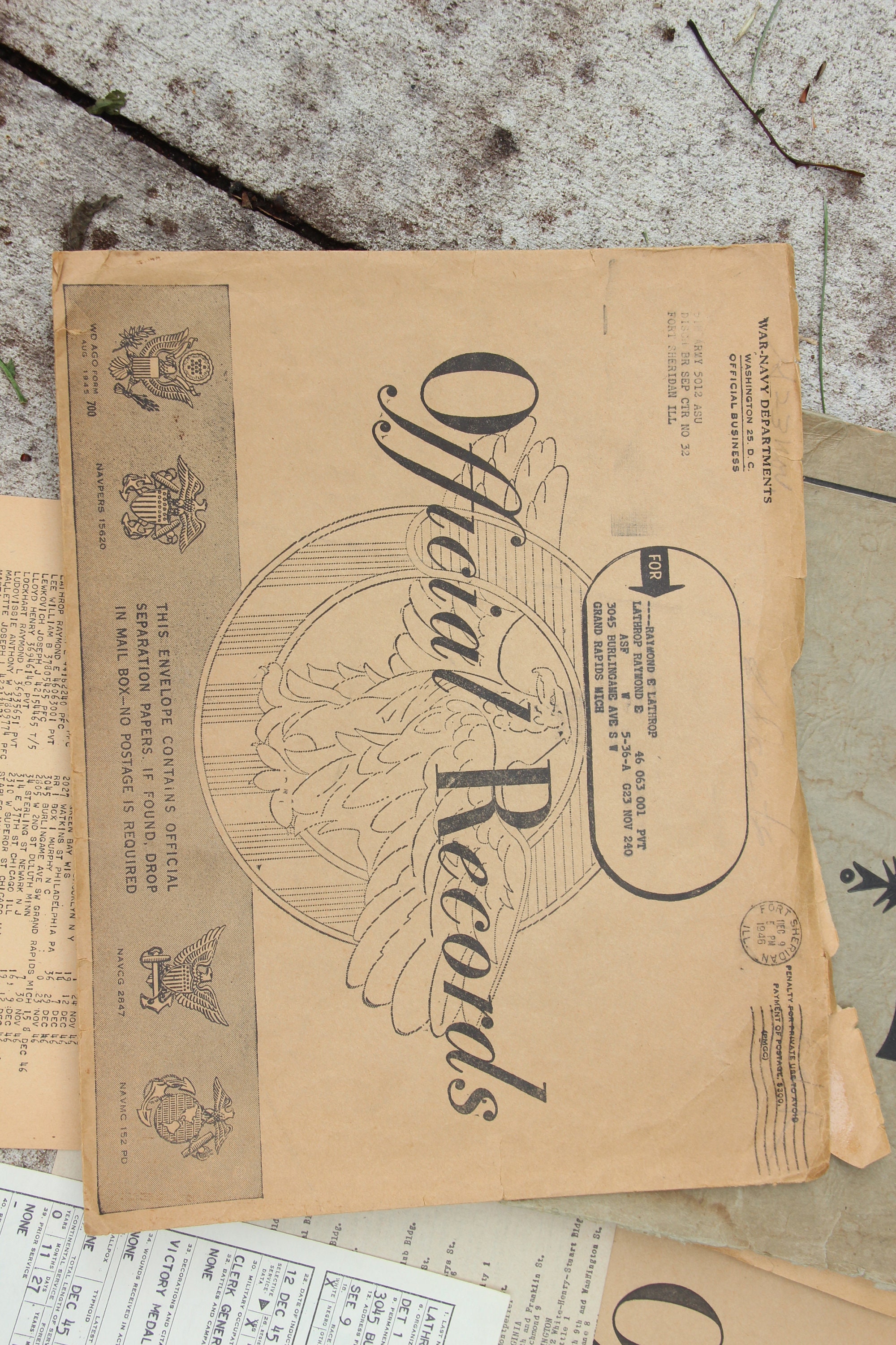 Sugar Ration Discharge Vintage Paperwork Military U.S. Scrapbook Grand ...