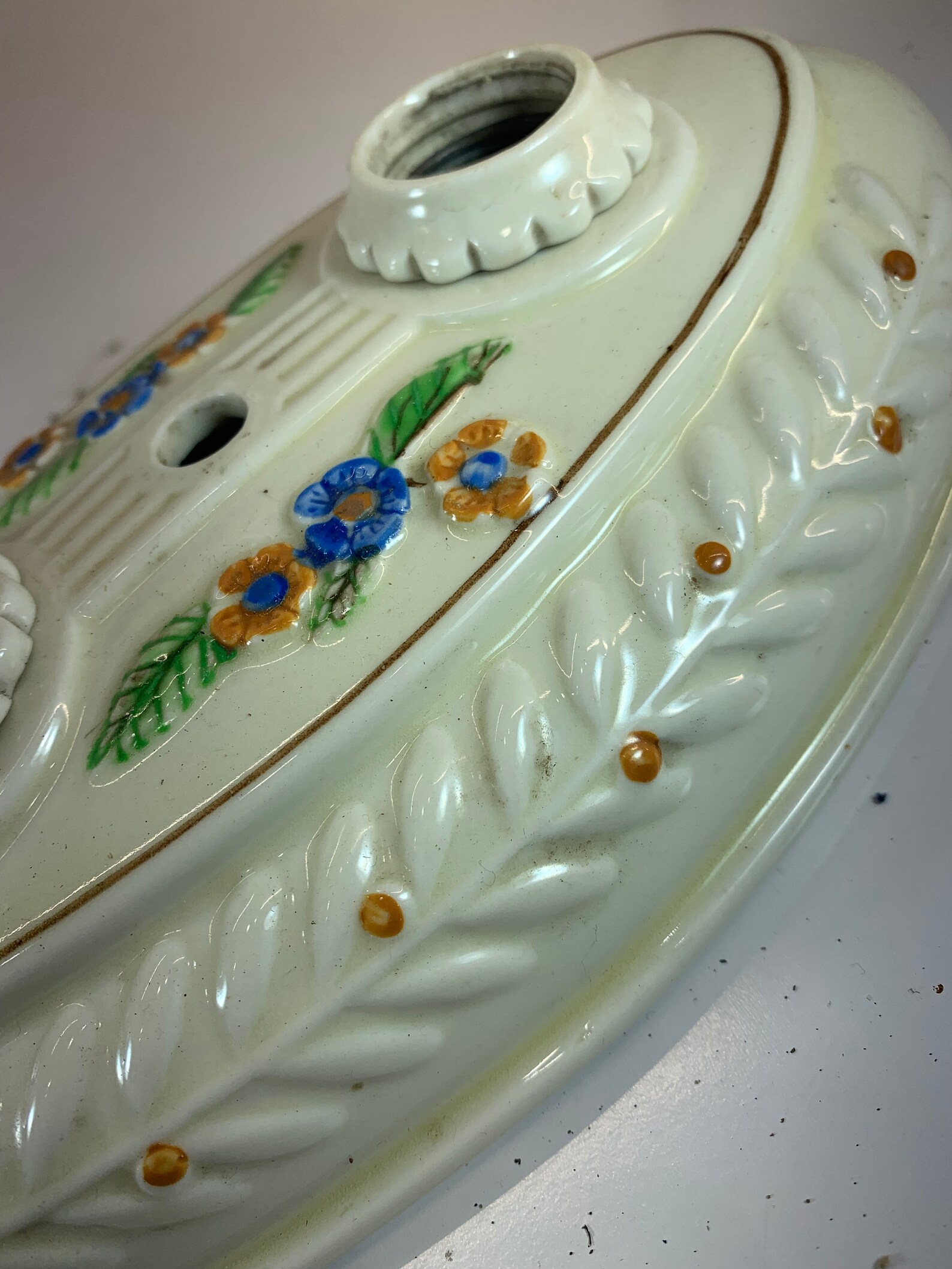 Vintage Porcelain Light Fixture Farmhouse Lighting Art Deco - Etsy