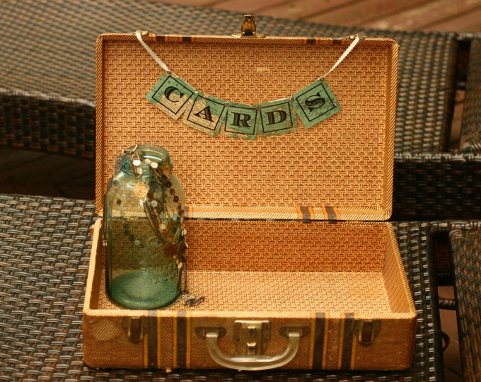 Suitcase, Wedding Card Box, Vintage Suitcase, Photography Prop, - Etsy