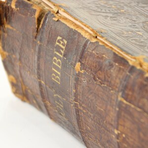 Antique 1872,1870s Large Bible, Family Bible, Family, Leather Bible ...