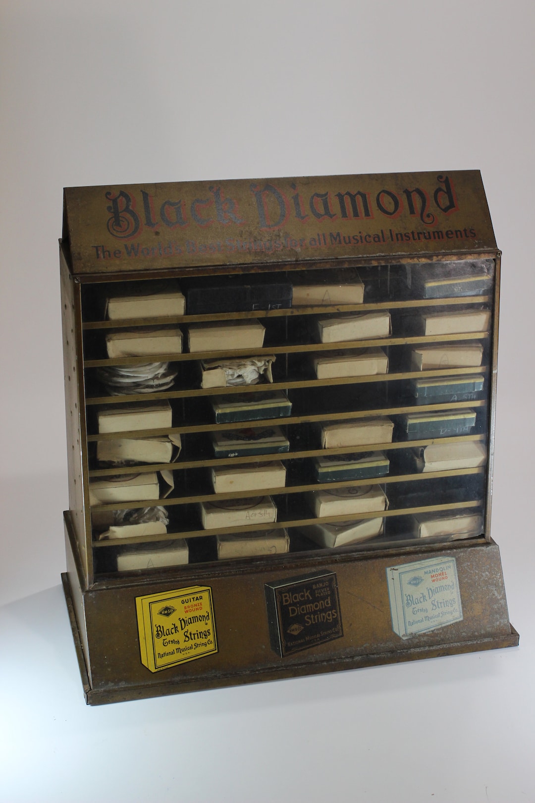 1940's, 1950's Black Diamond, Guitar Display Case, Guitar Strings ...