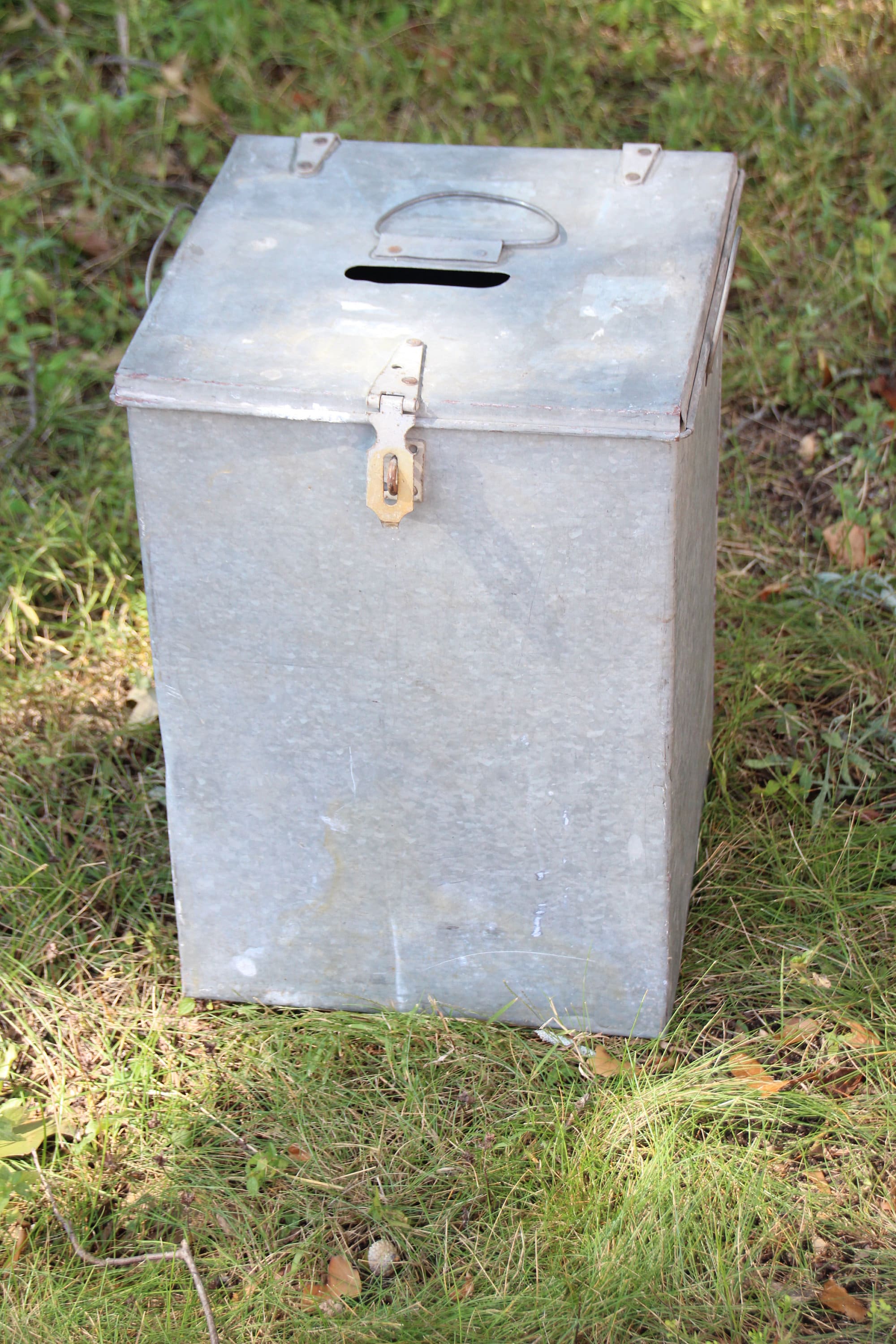 Medium Vintage Galvanized Ballot Box Election Ballot Box | Etsy
