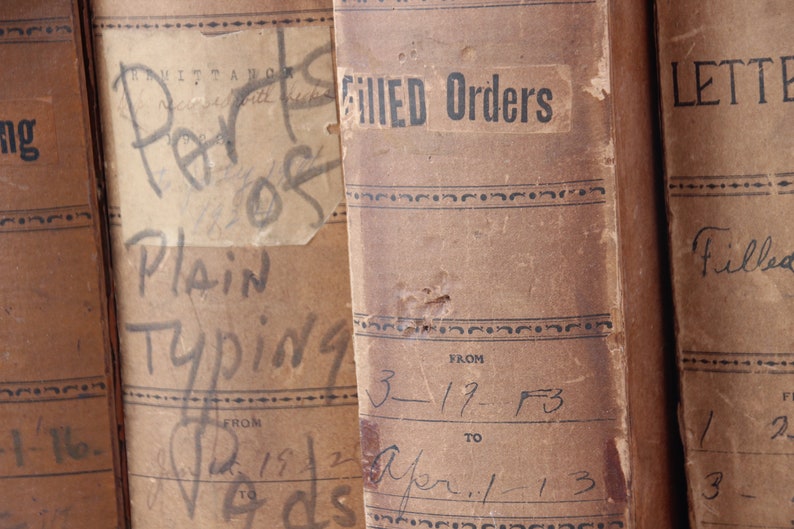 Set of 11, Wooden Book Files, 1910s, Files, Storage, Office ...