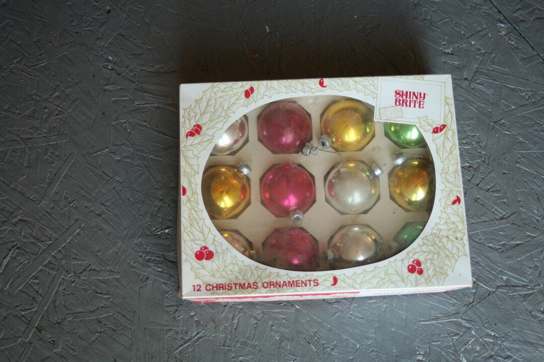 Vintage Shiny Brite Bulbs, Christmas Ornaments, Christmas Decor, 1960s ...